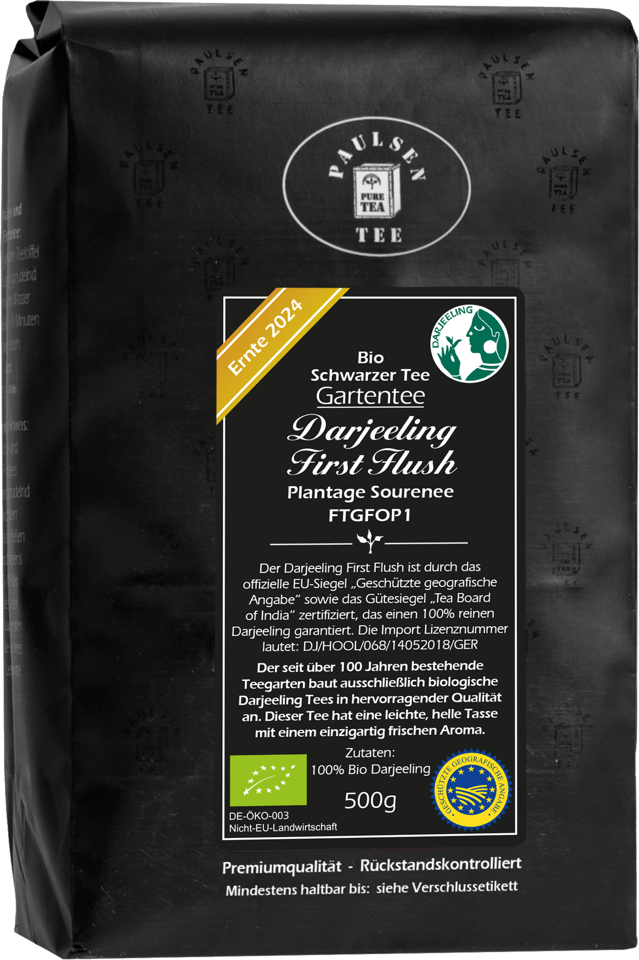 Bio Darjeeling First Flush FTGFOP1, schwarzer Tee, Ernte 2024 ...
