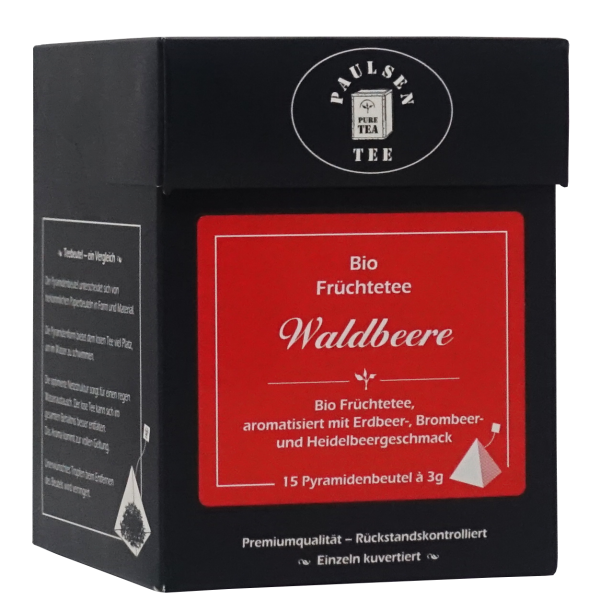 Bio Früchtetee Waldbeere Pyramidenbeutel